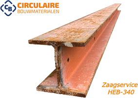 Zaagservice HEB 340 per zaagsnede Circulaire-bouwmaterialen