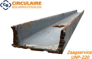 Zaagservice UNP 220 per zaagsnede Circulaire-bouwmaterialen