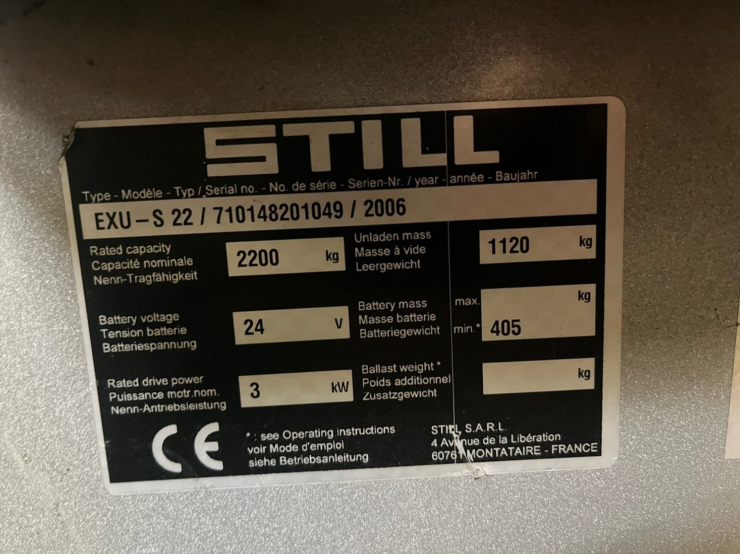 STILL EXU-S 22 elektrische palletwagen (BJ 2006) Circulaire-bouwmaterialen