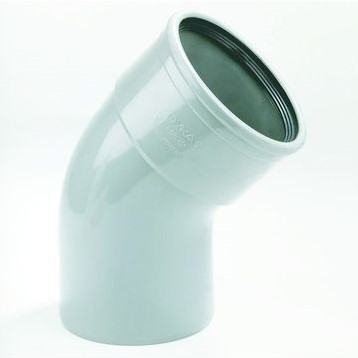 PVC Bocht SN4 125mm mof/ spie 45° grijs Circulaire-bouwmaterialen